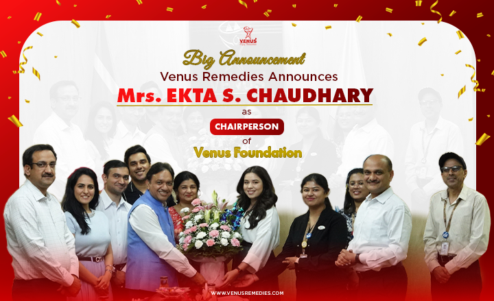 Mrs. Ekta S. Chaudhary to Lead Venus Foundation