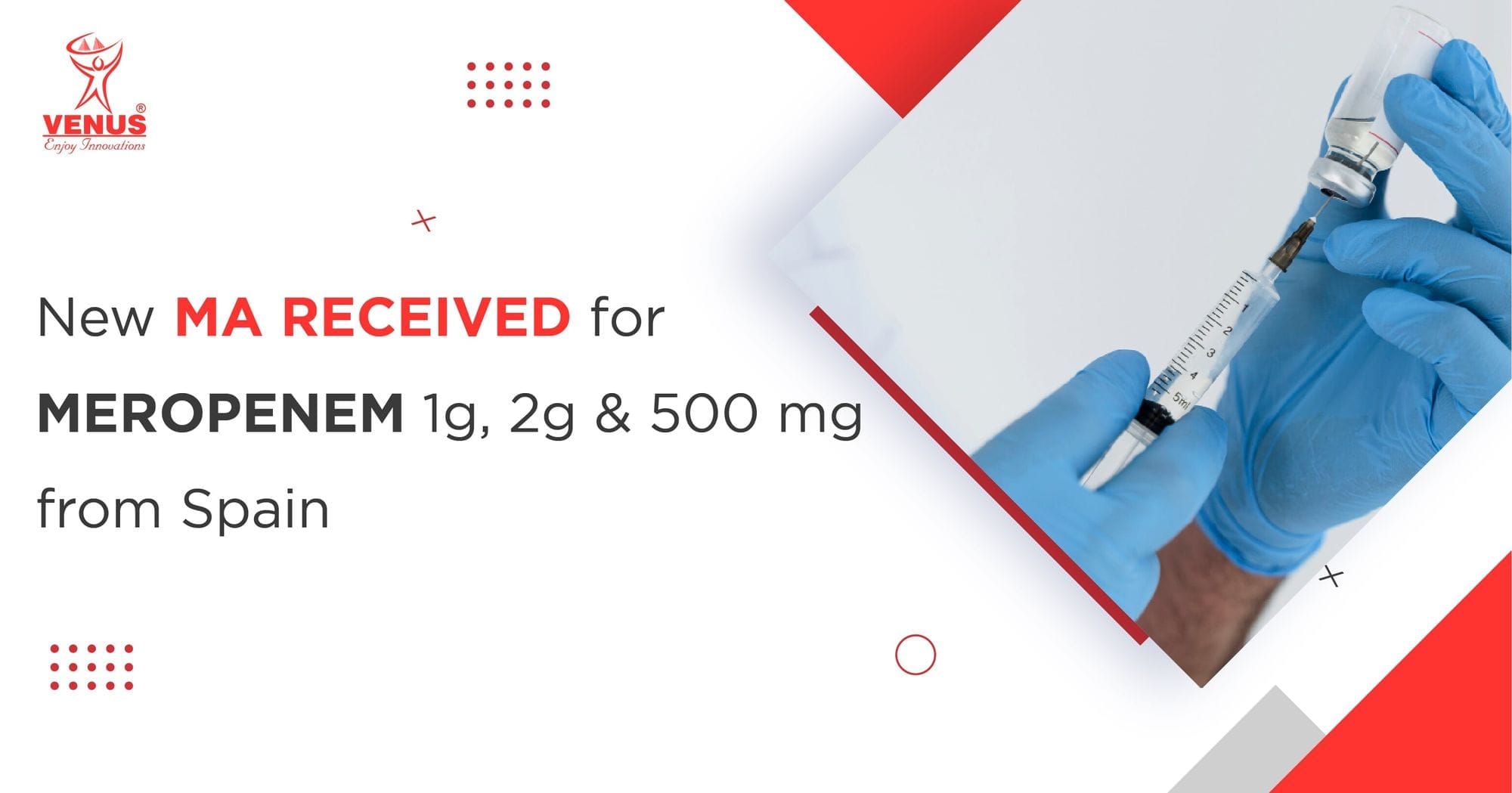 Venus Remedies Receives MA for Meropenem in Spain